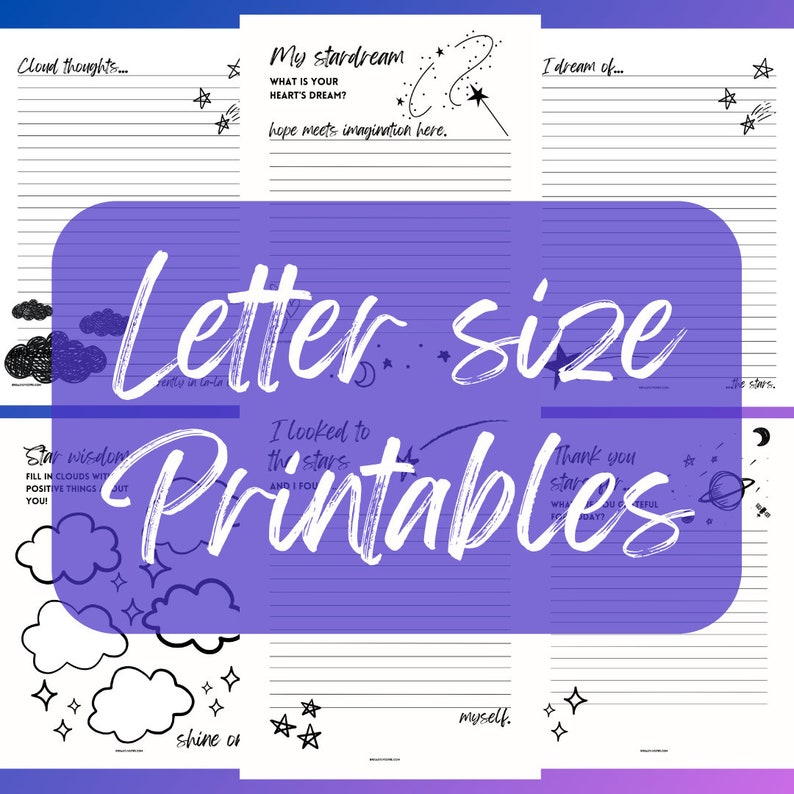 Daydream PRINTABLE Journal Pages Galaxy Journal Pages Night - Etsy