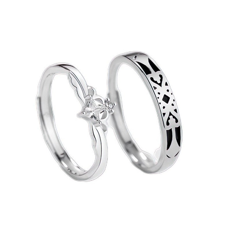 Adorable Design in 925 Sterling Silver Couples Matching - Etsy