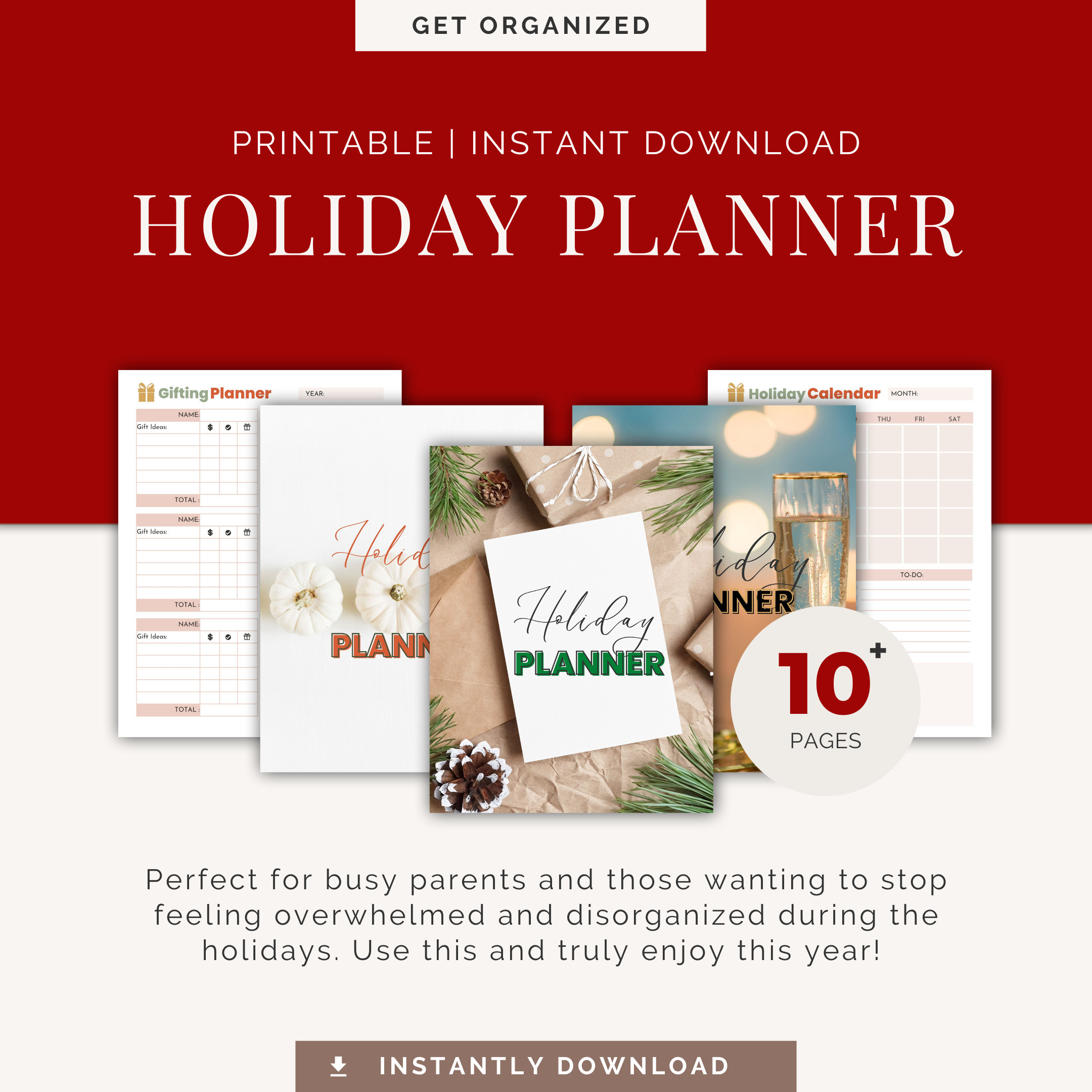 Christmas Planner Printable, Holiday Planner, Thanksgiving Binder ...