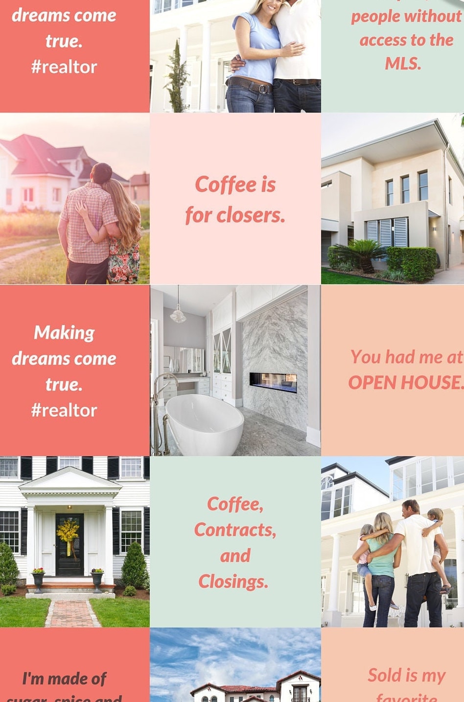 Instagram Quotes Post Template, Easy Realtor MLS House Seller Humor ...