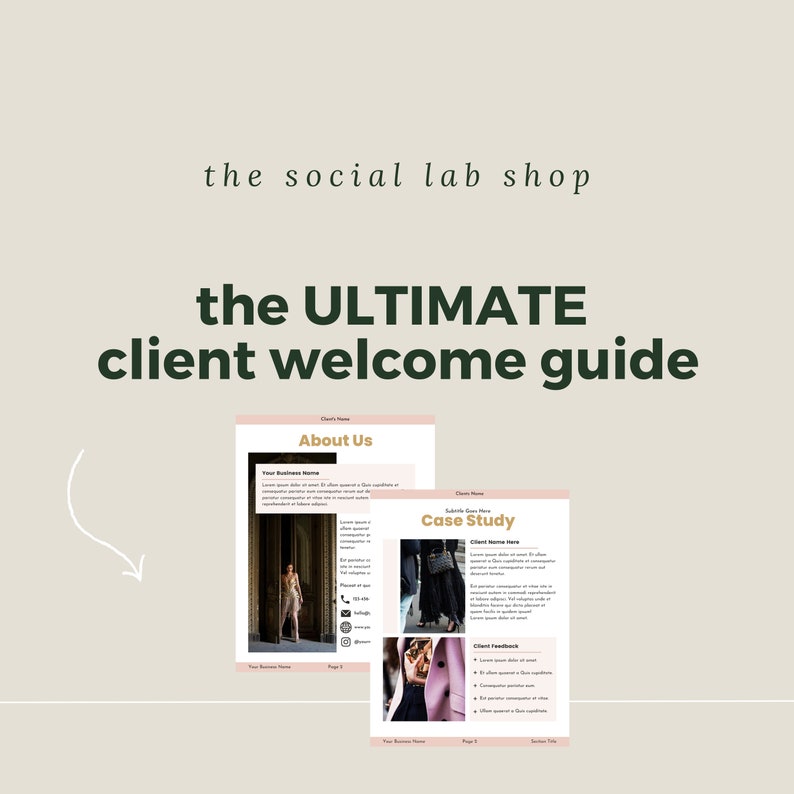 Ultimate Client Welcome Packet Template, Onboarding Template Canva, New ...