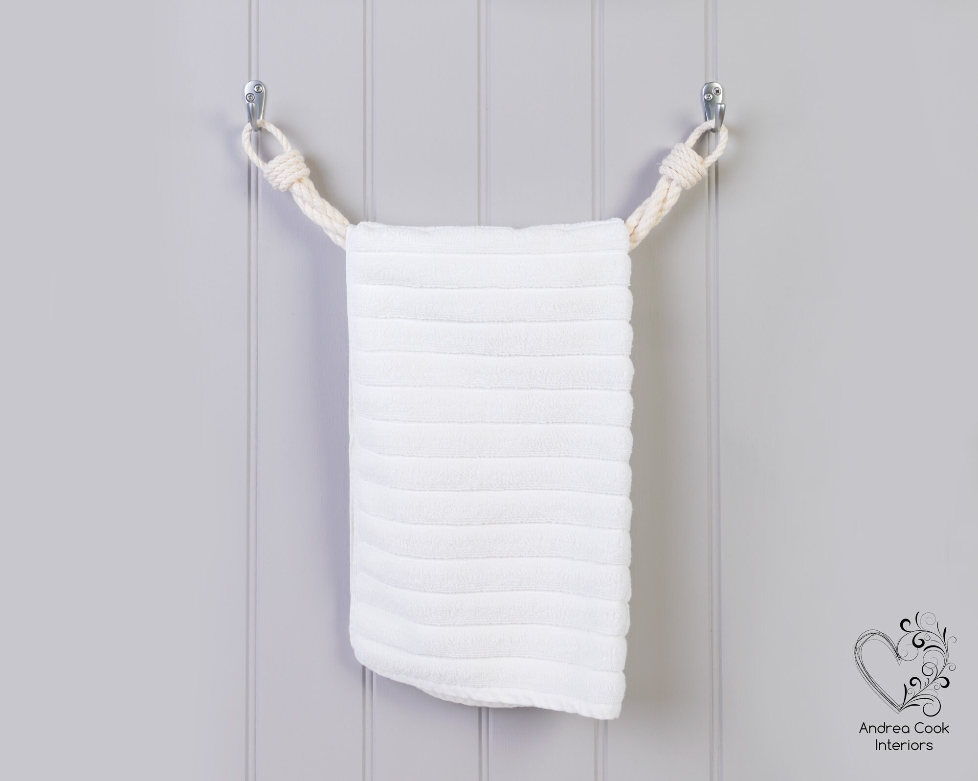Twisted Ivory White Rope Towel Rail Rope Towel Holder | Etsy