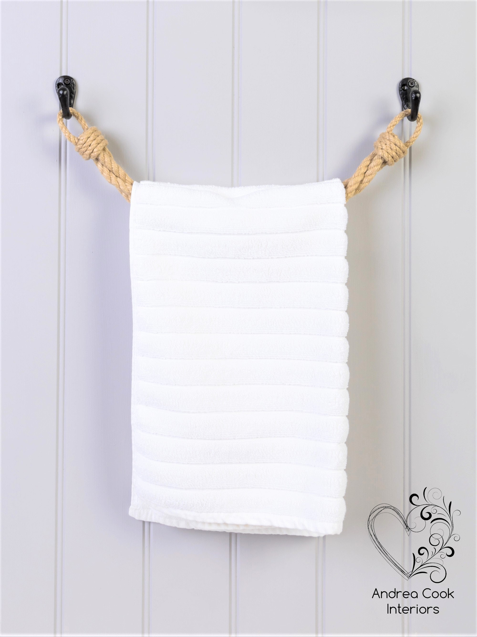 Twisted Beige Rope Towel Rail Rope Towel Holder Bathroom - Etsy