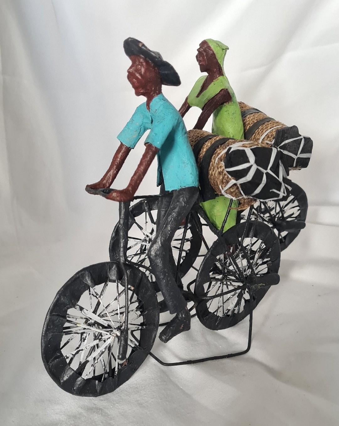 African Paper Mache and Wire Bicycles, Rustic Collectible, Eclectic ...