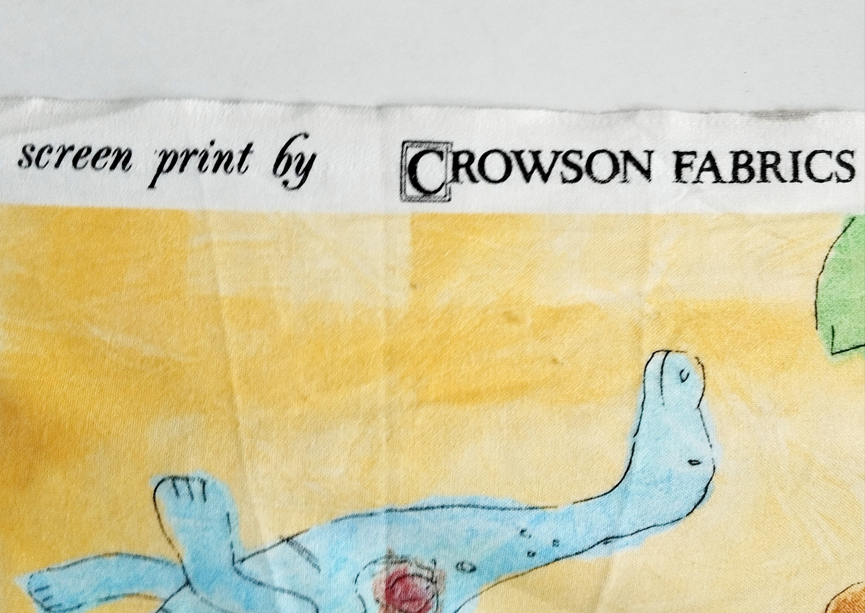 Vintage Crowson England Fabric Dinosaur Boys Kids Bedroom Pillow ...