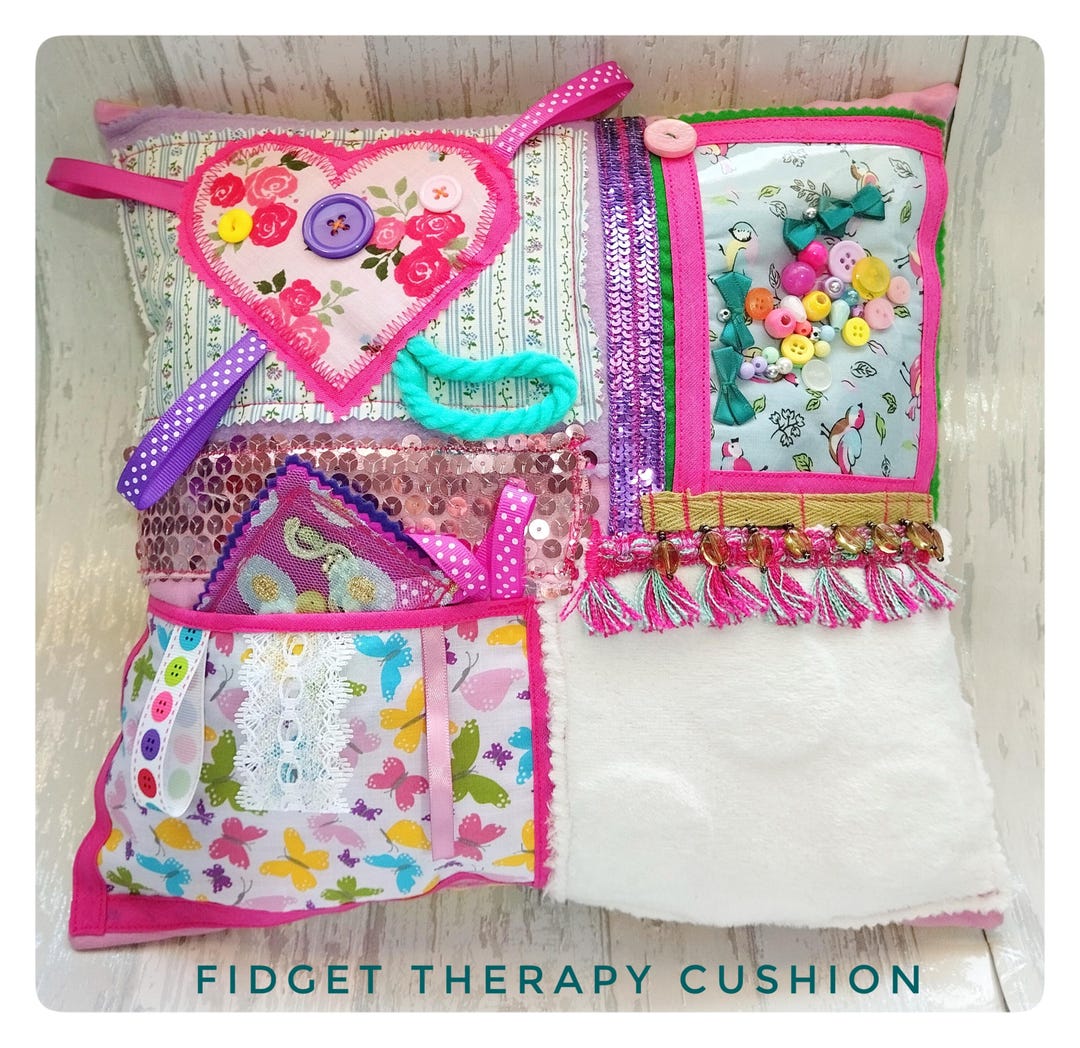 Fidget Therapy Cushion for Dementia Patient Alzheimer's Twiddle Blanket Memory Loss Clinic Care ...