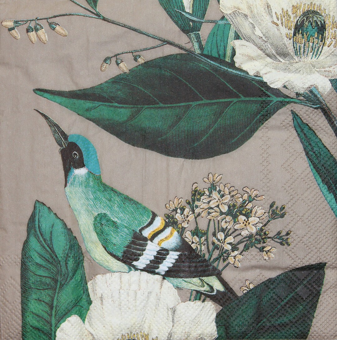 4 Paper Napkins for Decoupage,paper Napkins With Hummingbird&exotic ...