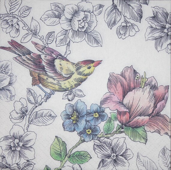 4 Paper NapkinsPaper Napkins for decoupagePaper Napkins with | Etsy