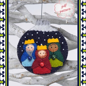 PDF Pattern Christmas Ornament Three Kings - Etsy