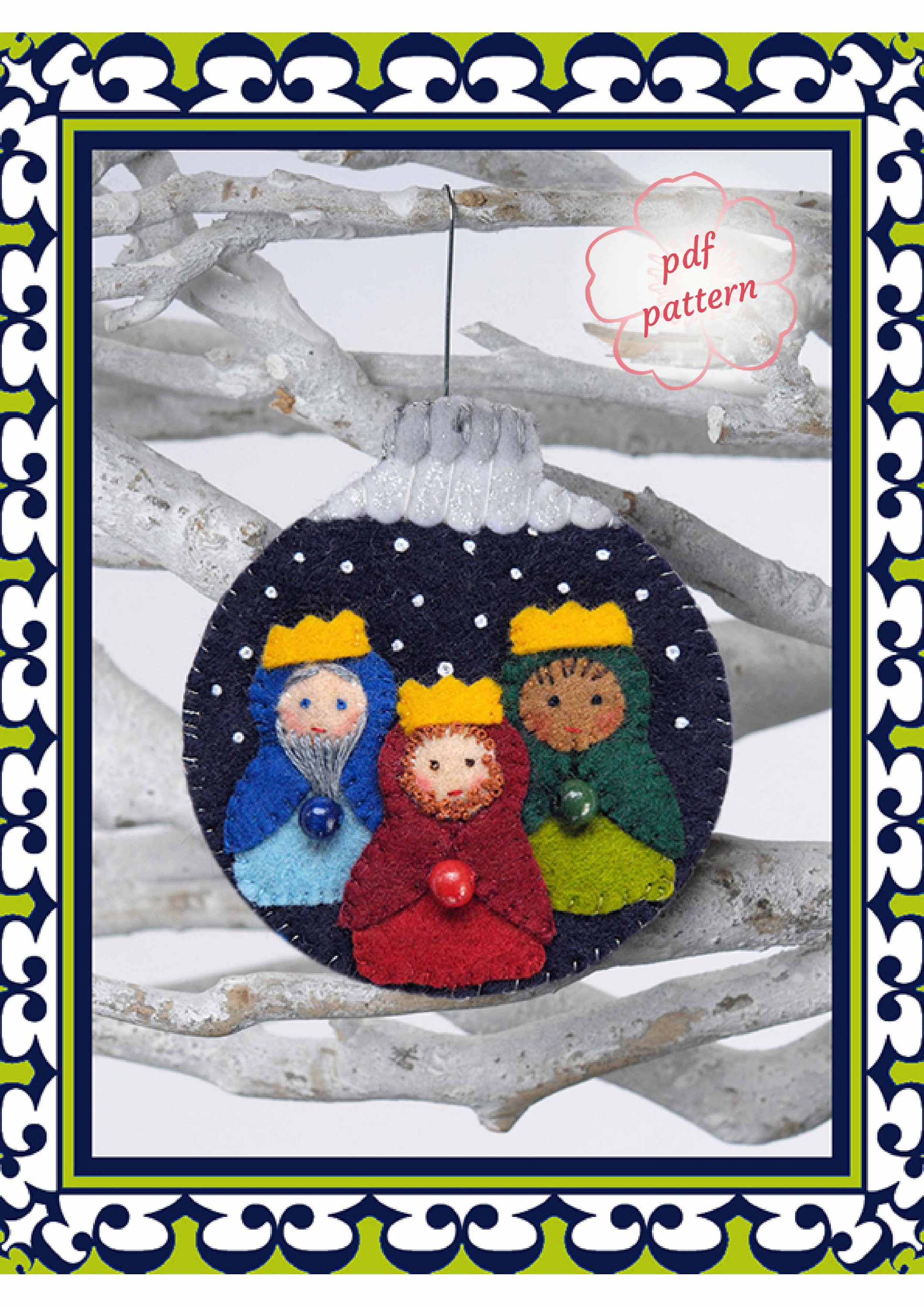PDF Pattern Christmas Ornament Three Kings | Etsy UK