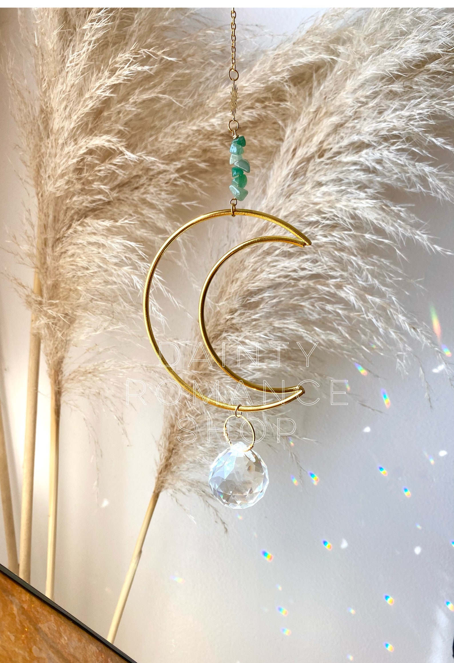Crystal Suncatcher, Prism Crystal, Sun Light Catcher, Crystal Mobile ...
