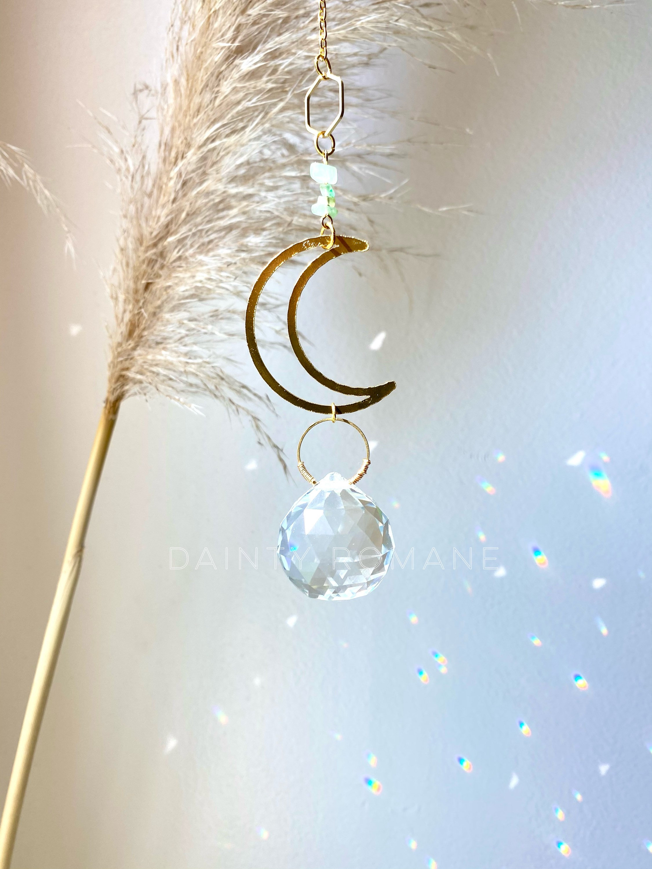 Crystal Suncatcher, Prism Crystal, Sun Light Catcher, Crystal Mobile ...