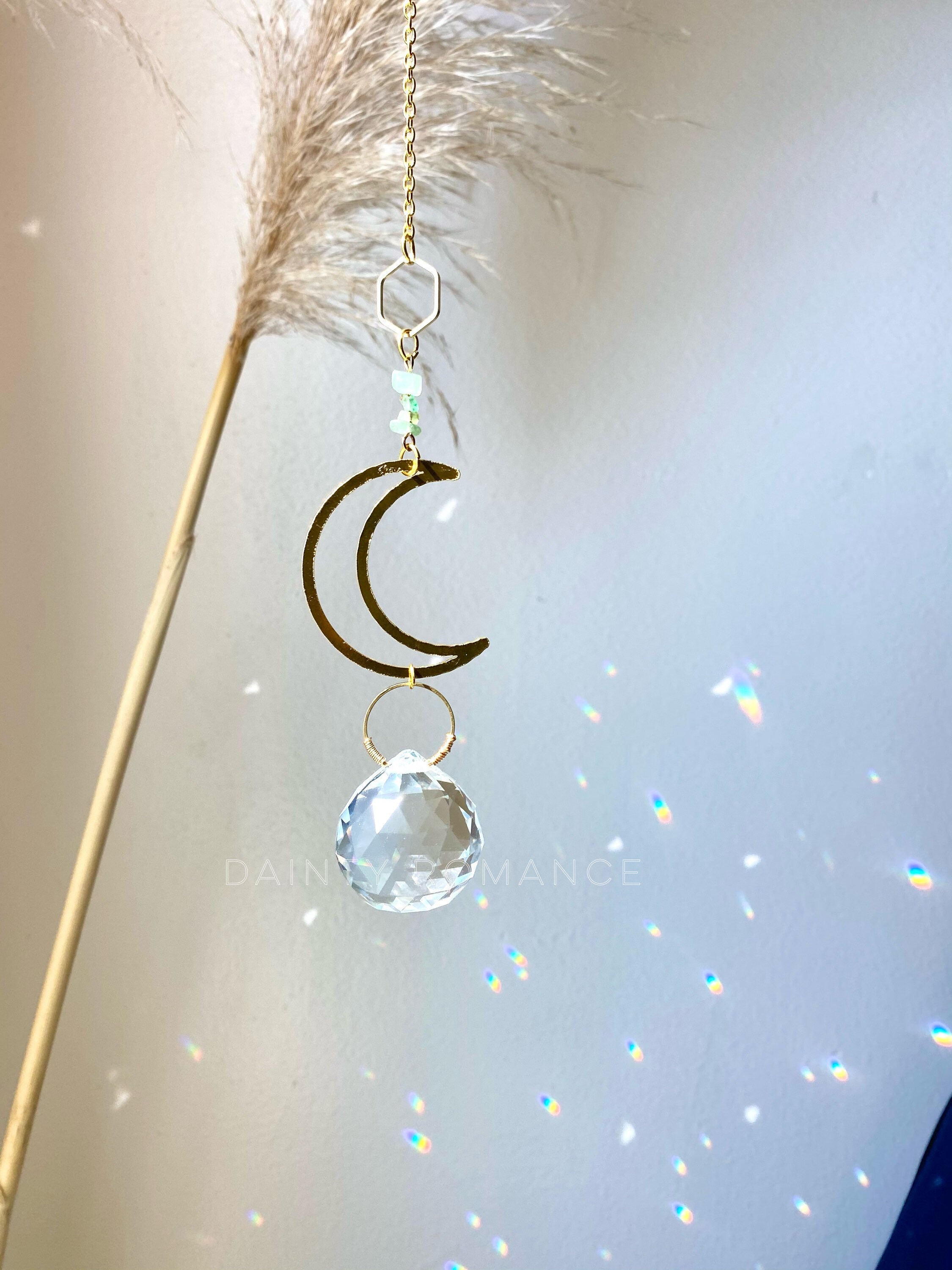 Crystal Suncatcher, Prism Crystal, Sun Light Catcher, Crystal Mobile ...