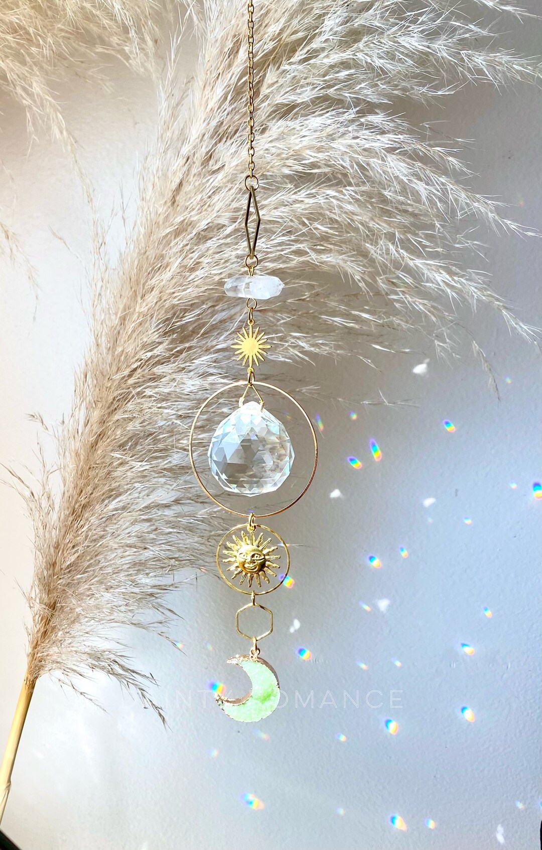 Crystal Suncatcher, Prism Crystal, Sun Light Catcher, Crystal Mobile ...