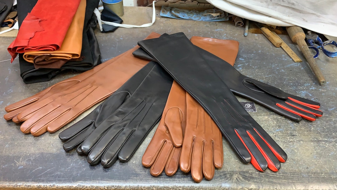 Opera Long Leather Gloves / Bespoke Opera Gloves / Leather Gloves / Gloves for Her / Ladies ...