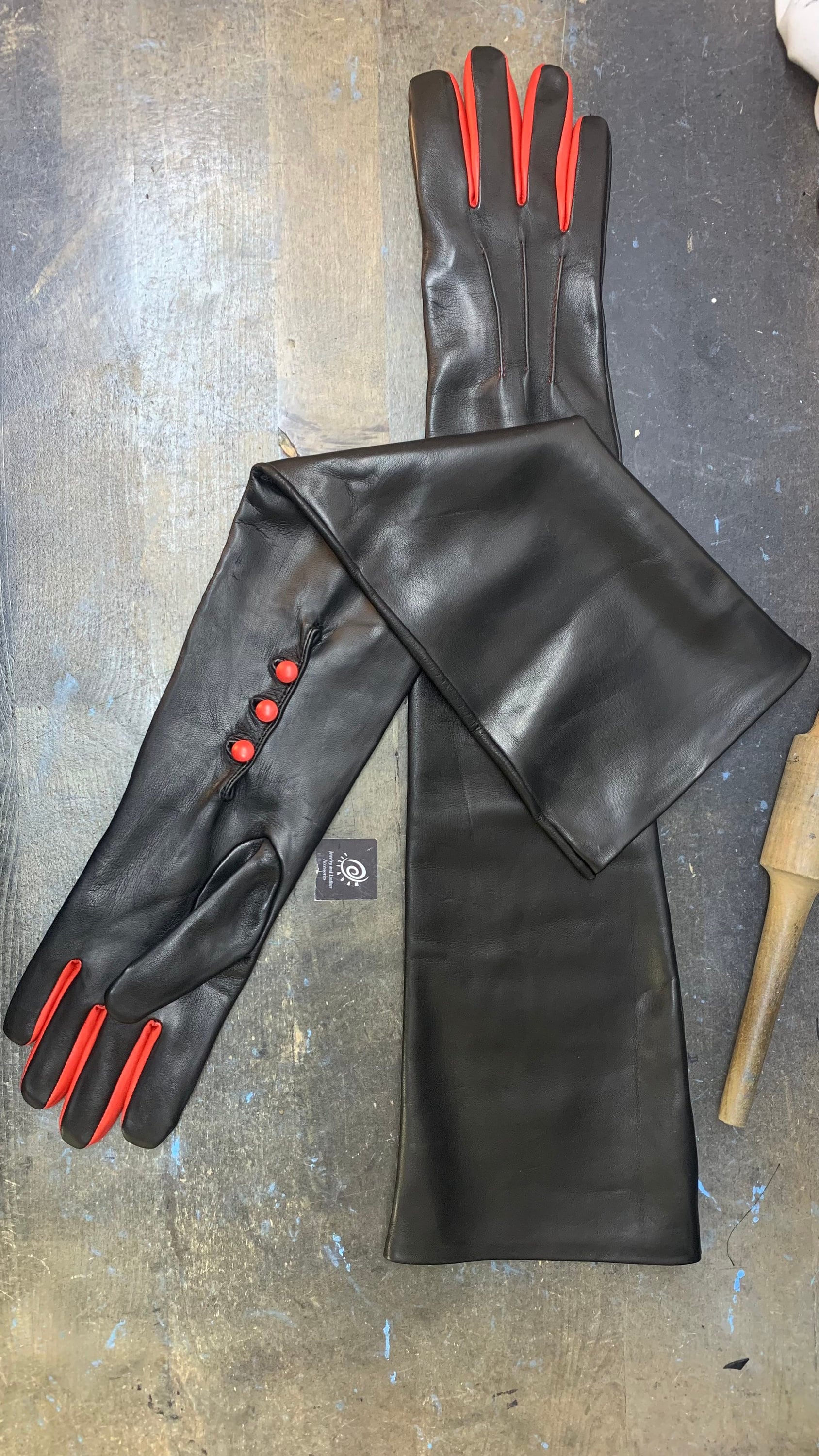 Long Leather Gloves / Bespoke Opera Gloves / Leather Gloves / Gloves for Her / Ladies Extra-long ...