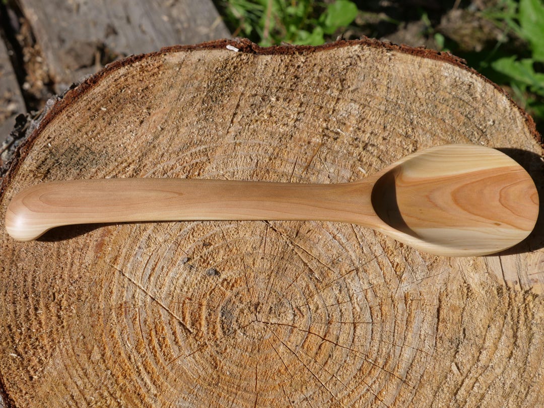 Hand Carved Juniper Medium Cooking Spoon - Etsy