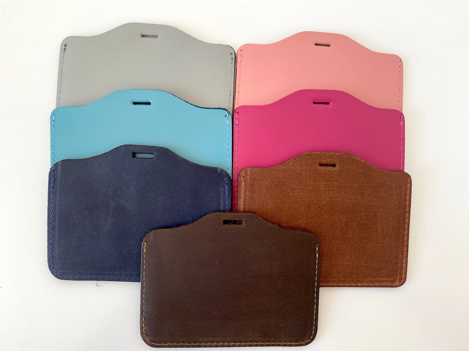 Horizontal Id Holder. Badge Holder. Leather Id Badge Holder. Name Card ...