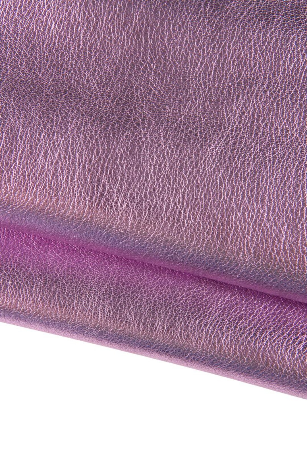 Genuine Mauve LILAC Laminated Leather, Soft Metallic Goatskin Hide With ...