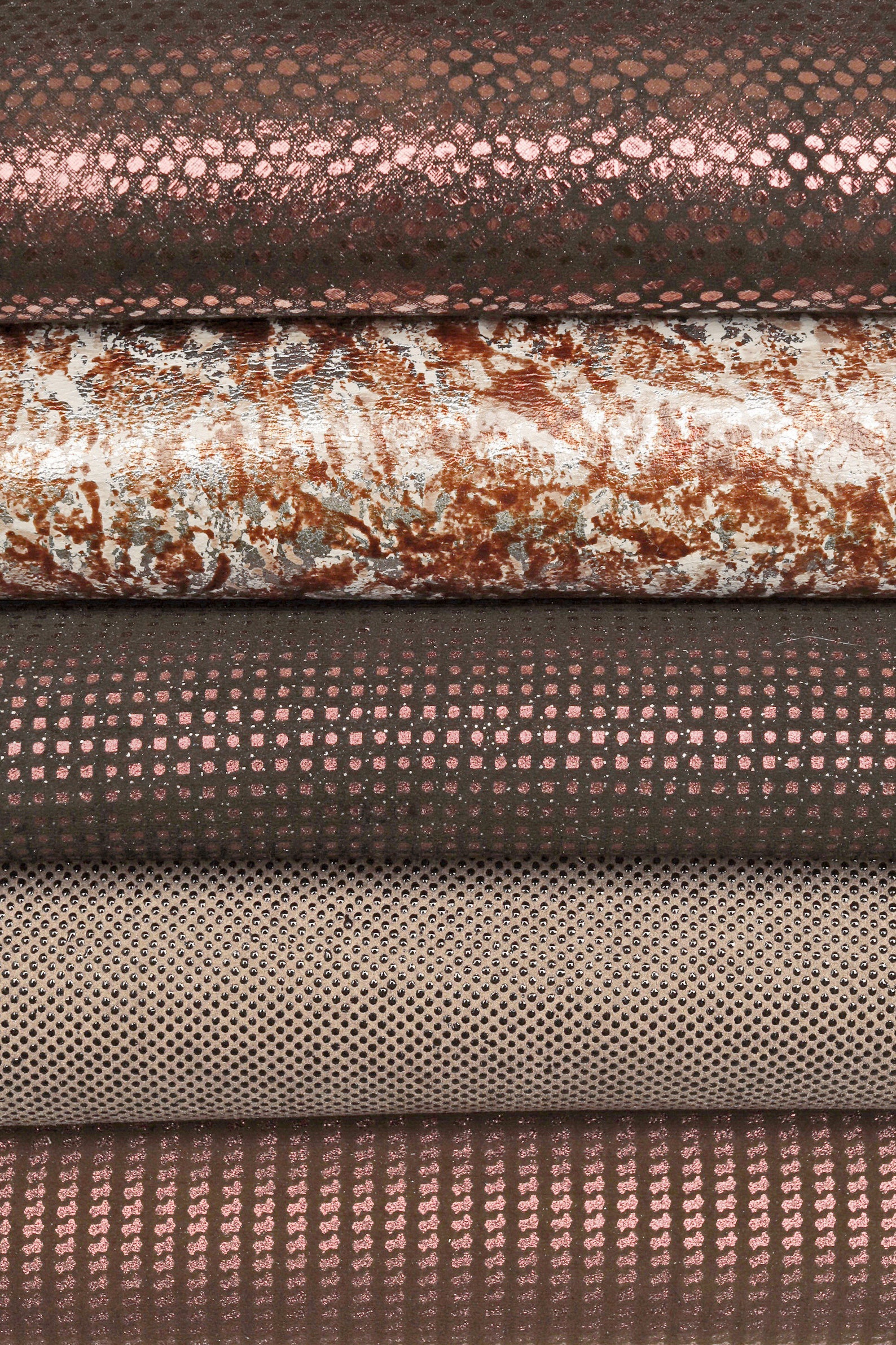 Copper METALLIC Leather Hide Bronze Textured Embossed Skin, Laminated ...