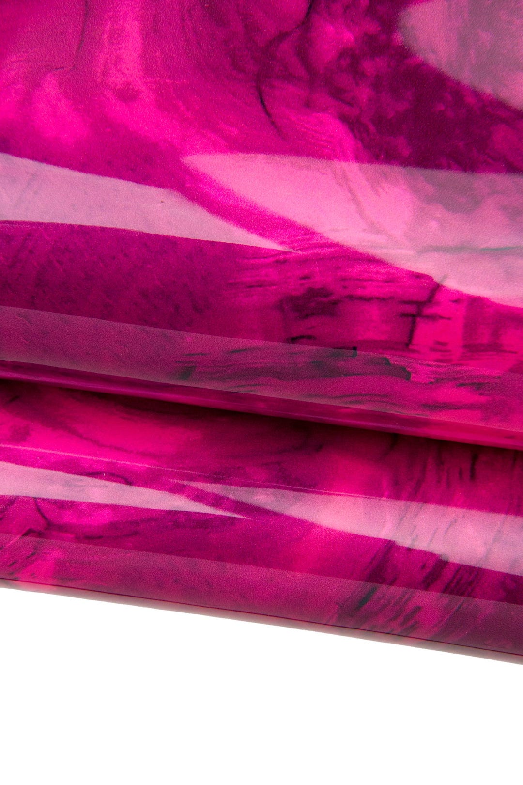 Fuchsia LACQUERED Leather Hide, Pinted PATENT Calfskin, Hot Pink Glossy ...