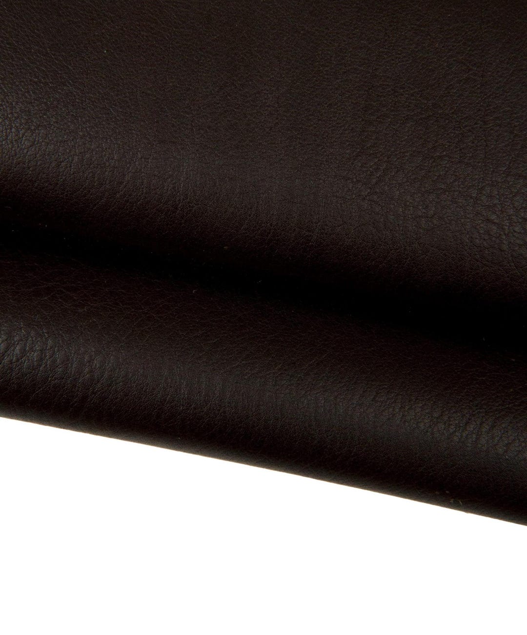 Dark Brown Leather Hide, MILLED Calfskin With Light Irregular Grain ...