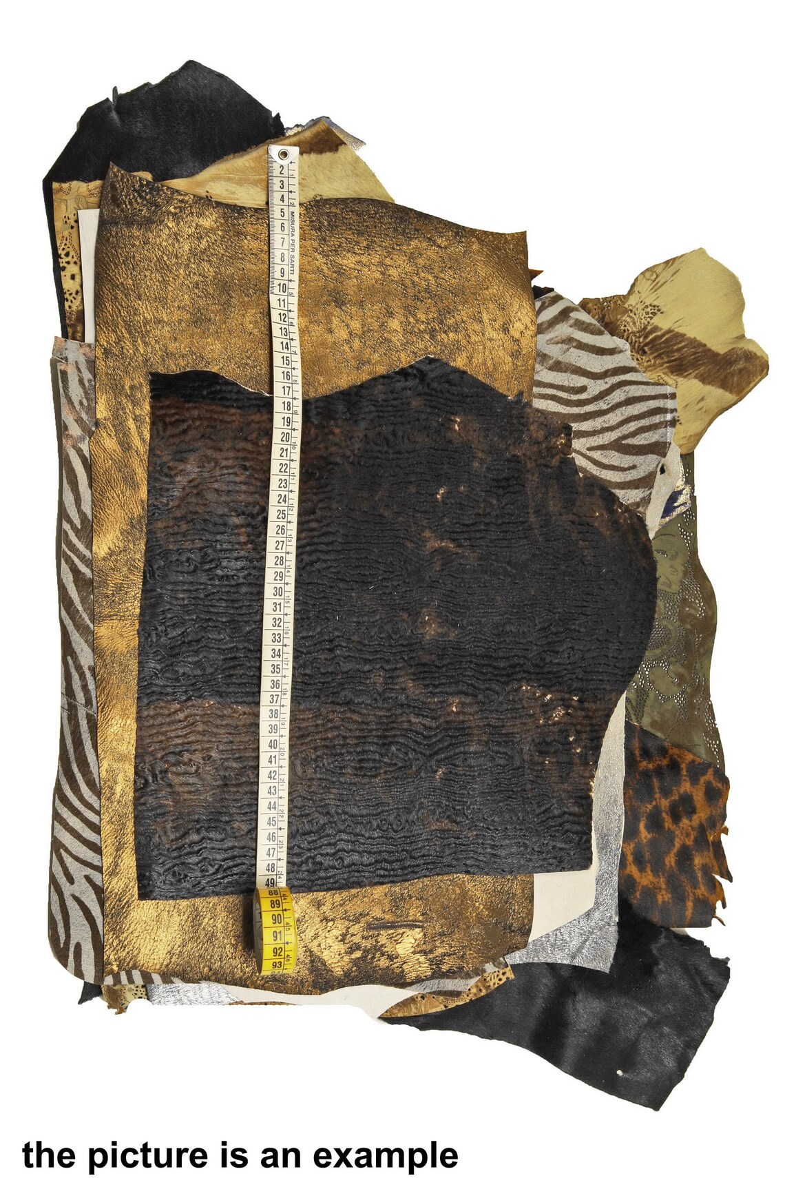 Mix HAIR on LEATHER Hide Scraps Mix of Different Colors / - Etsy