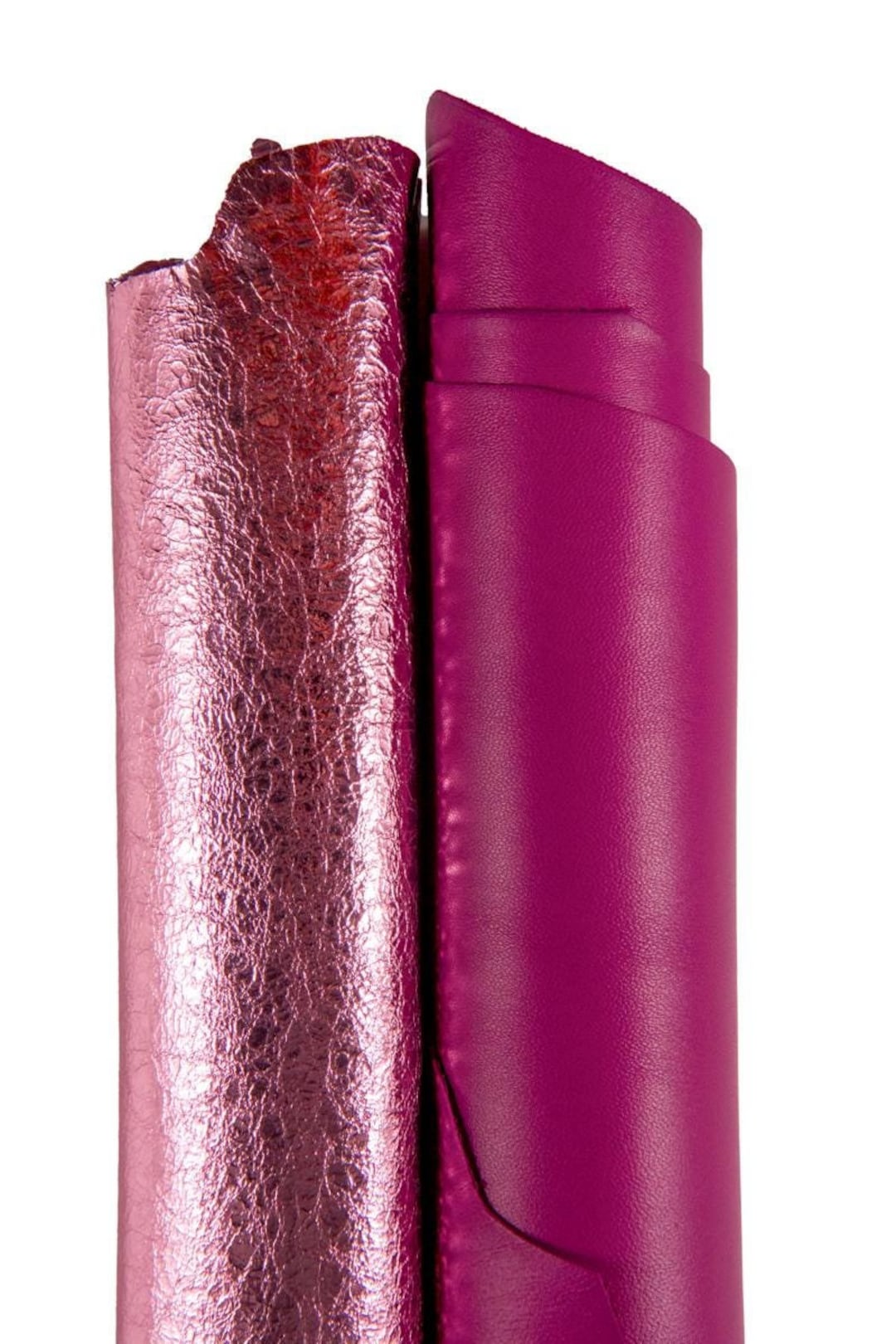 Fuchsia Full Hide Lot, Metallic Pink Leather and Smooth Magenta Skin ...