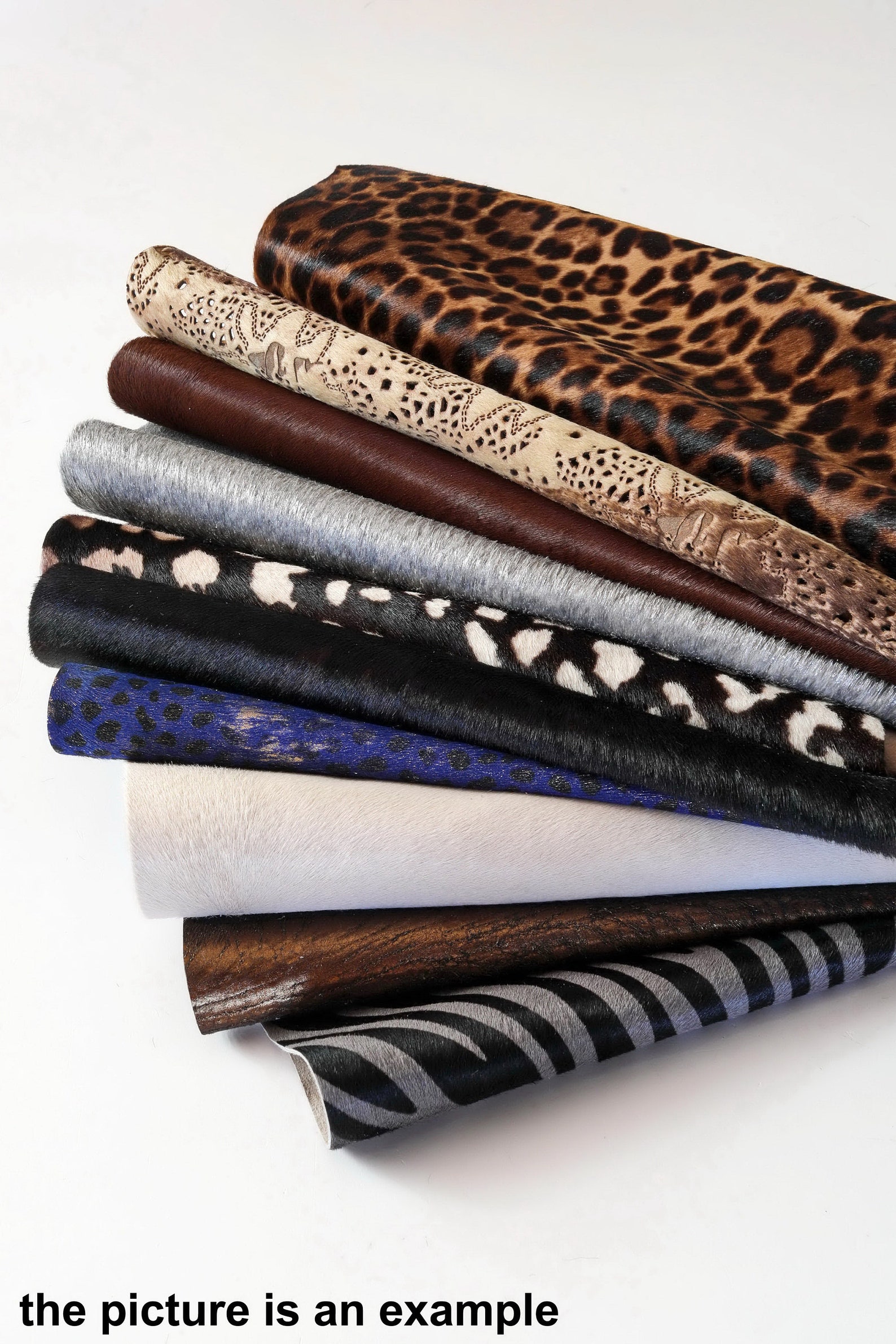 Mix HAIR on LEATHER Hide Scraps Mix of Different Colors / - Etsy