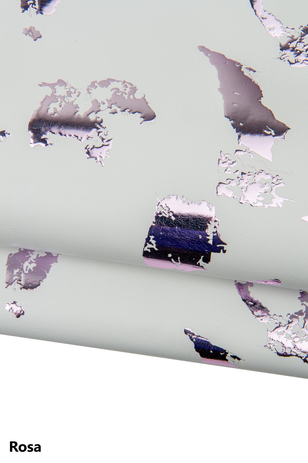White METALLIC Textured Leather Skins, ABSTRACT Print on Soft Lambskin ...
