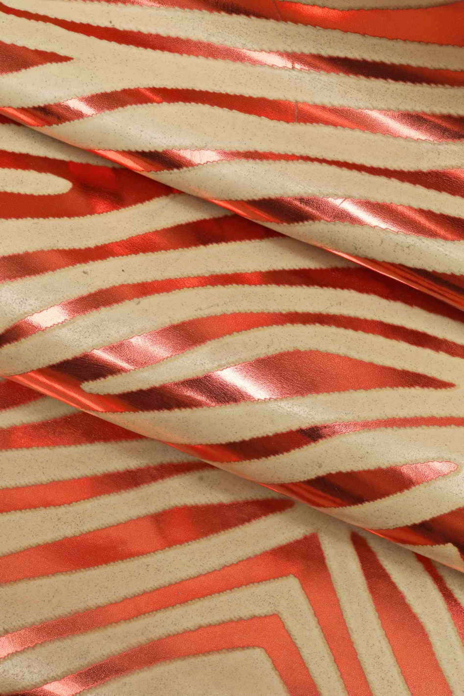 ZEBRA Leather Hides Metallic Laser Printed Goatskin Leather - Etsy
