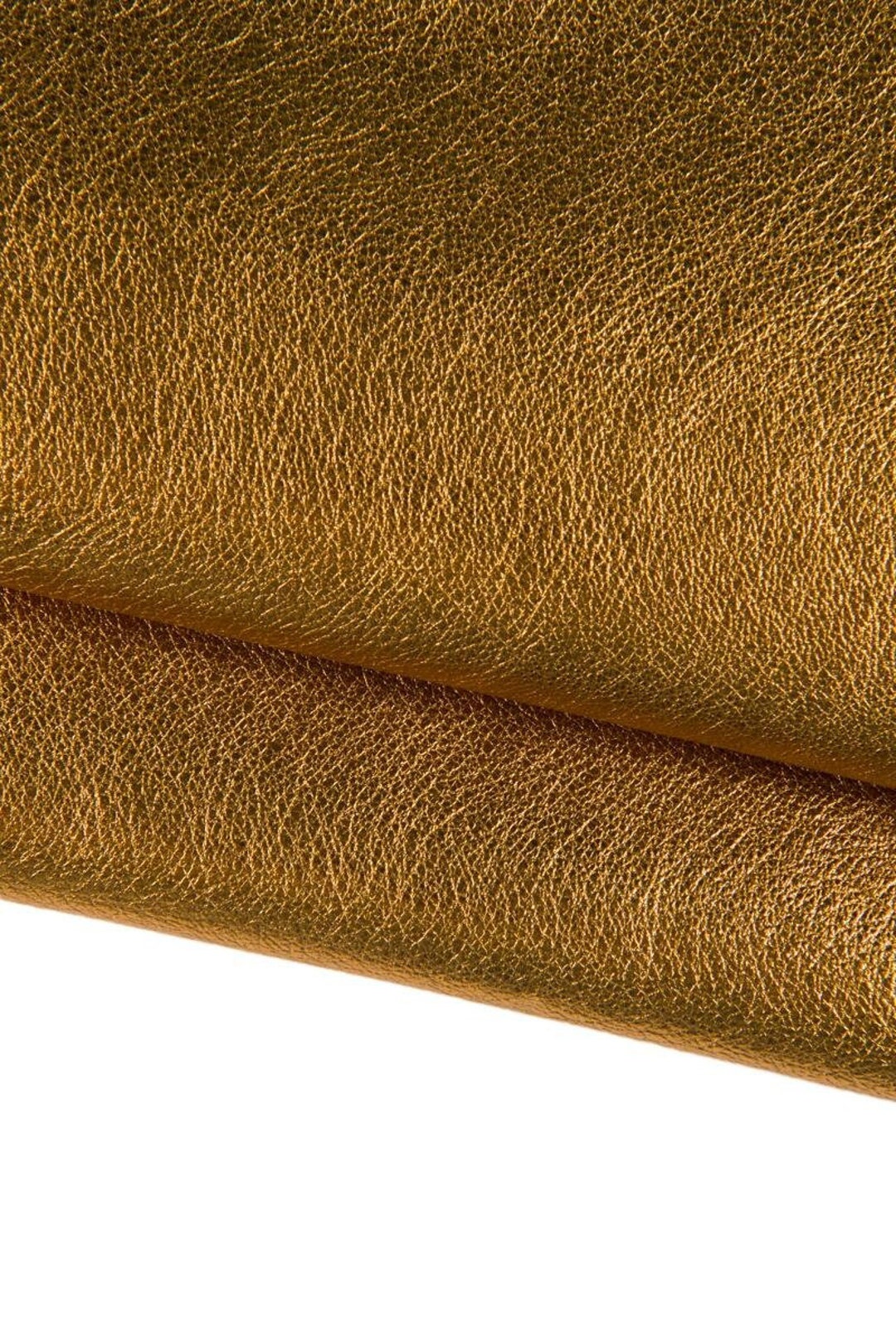 Premium Old GOLD Metallic LEATHER Skin, Soft Wrinkled Texture High ...