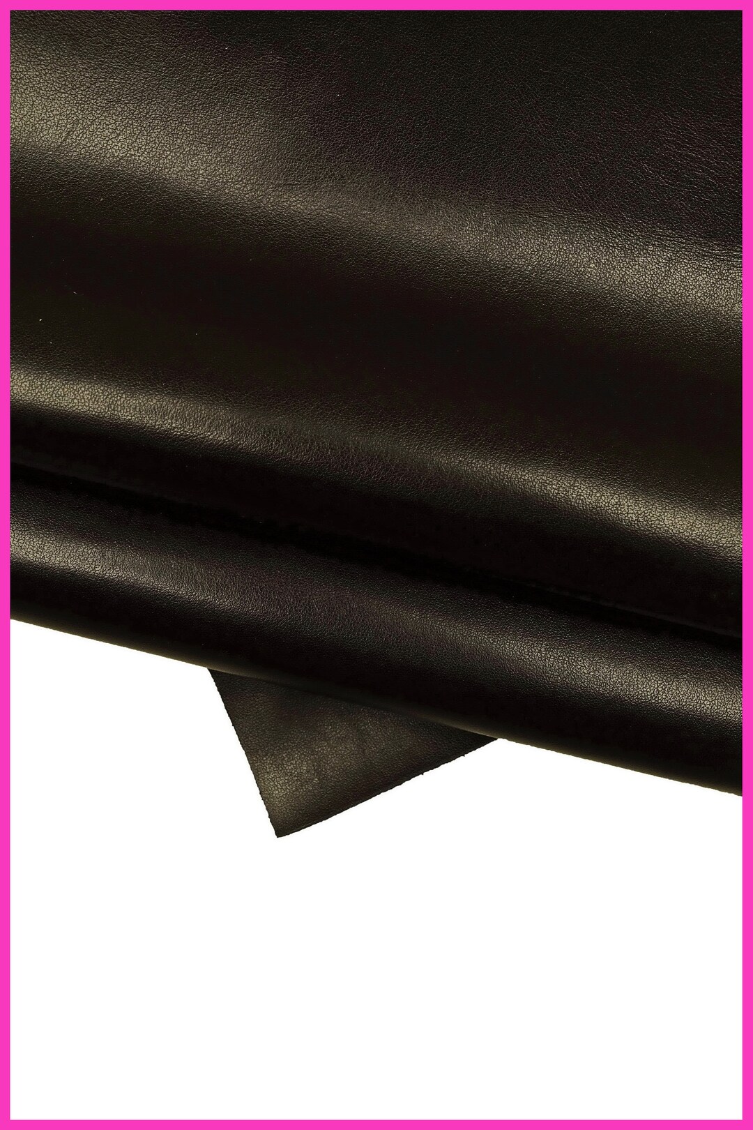 SMOOTH Dark Brown Leather Hide, Glossy Calfskin, Classic Stiff Cowhide ...