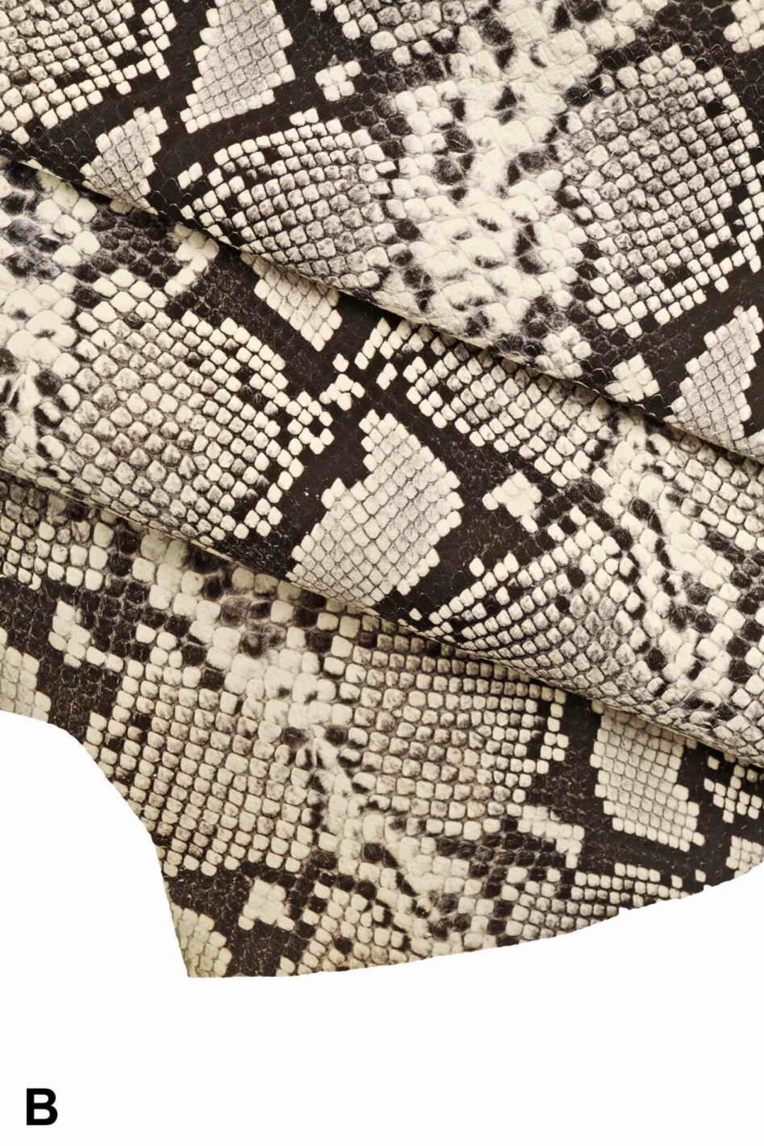 SNAKESKIN PYTHON Leather Hides - Mermaid Printed Reptile Snake Black ...
