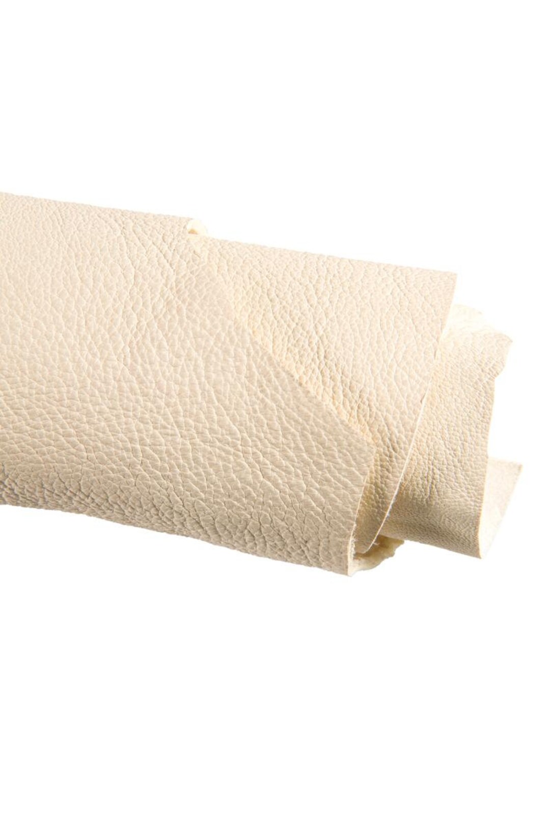 Cream SOFT LEATHER Skin, Very Tiny Pebble Grain on Lambskin, Solid ...
