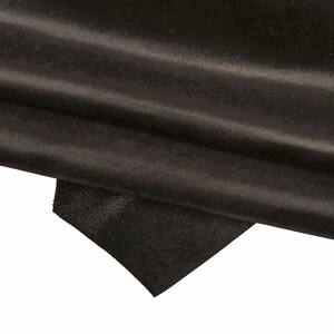 Metallic Black Suede Goatskin – Soft Bright Leather Hide, 0.6-0.7mm ...