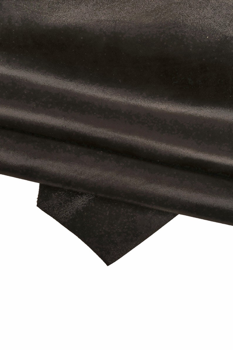 Metallic Black Suede Goatskin – Soft Bright Leather Hide, 0.6-0.7mm ...