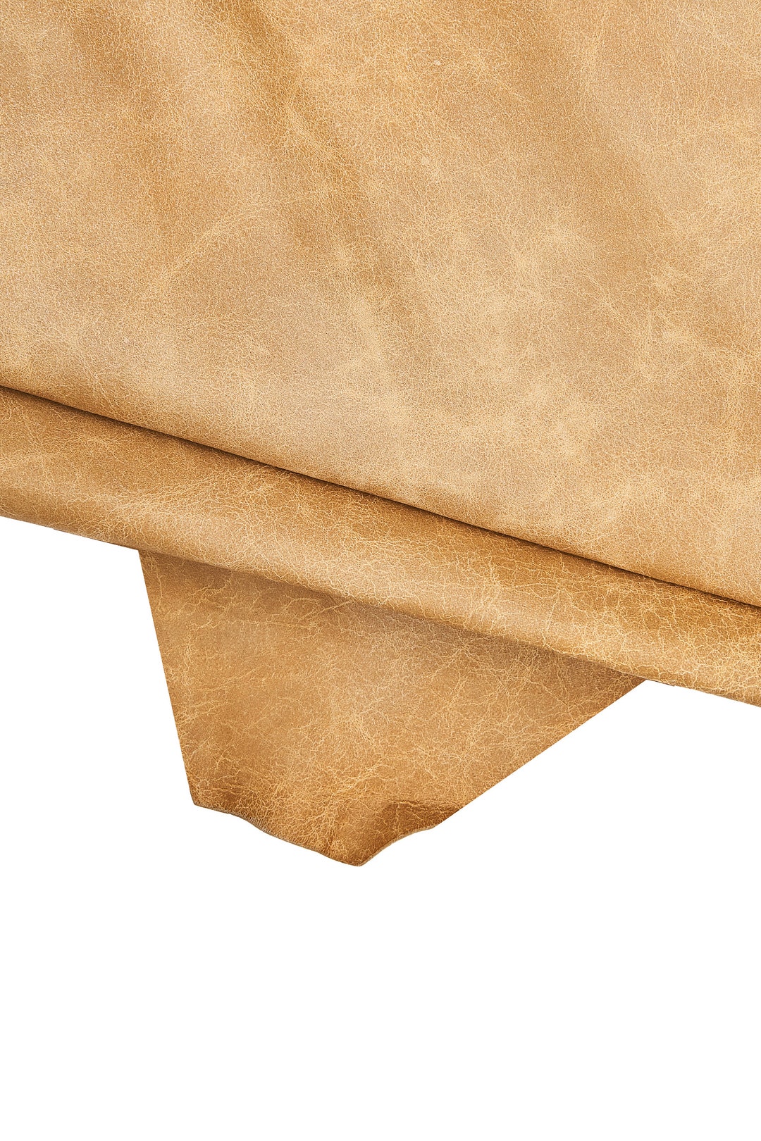 Distressed Kangaroo Leather Skins, Wrinkled Quite Soft Camel Yellow ...