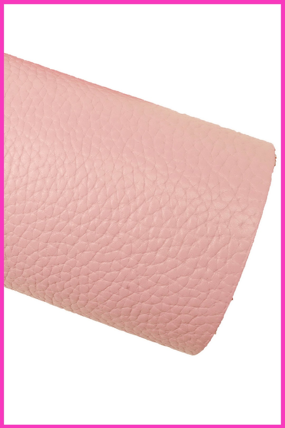 PINK Pebble Grain Leather Hide, Soft Printed Calfskin, Semi-glossy ...