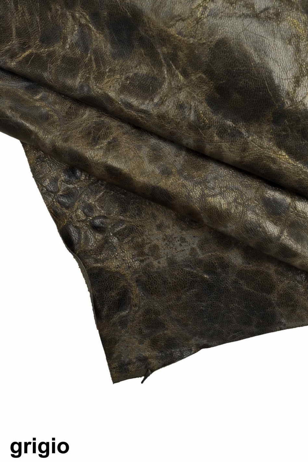 Rustic Goatskin Leather Skins, Brown/purple/grey Distressed Aged ...