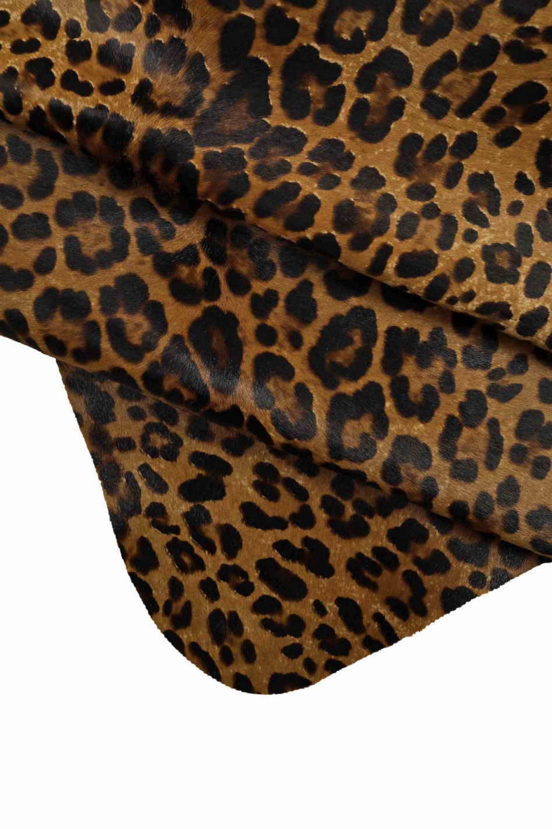 HAIR on Calfskin Leather Hides - Brown Leopard Printed Pony Skins ...