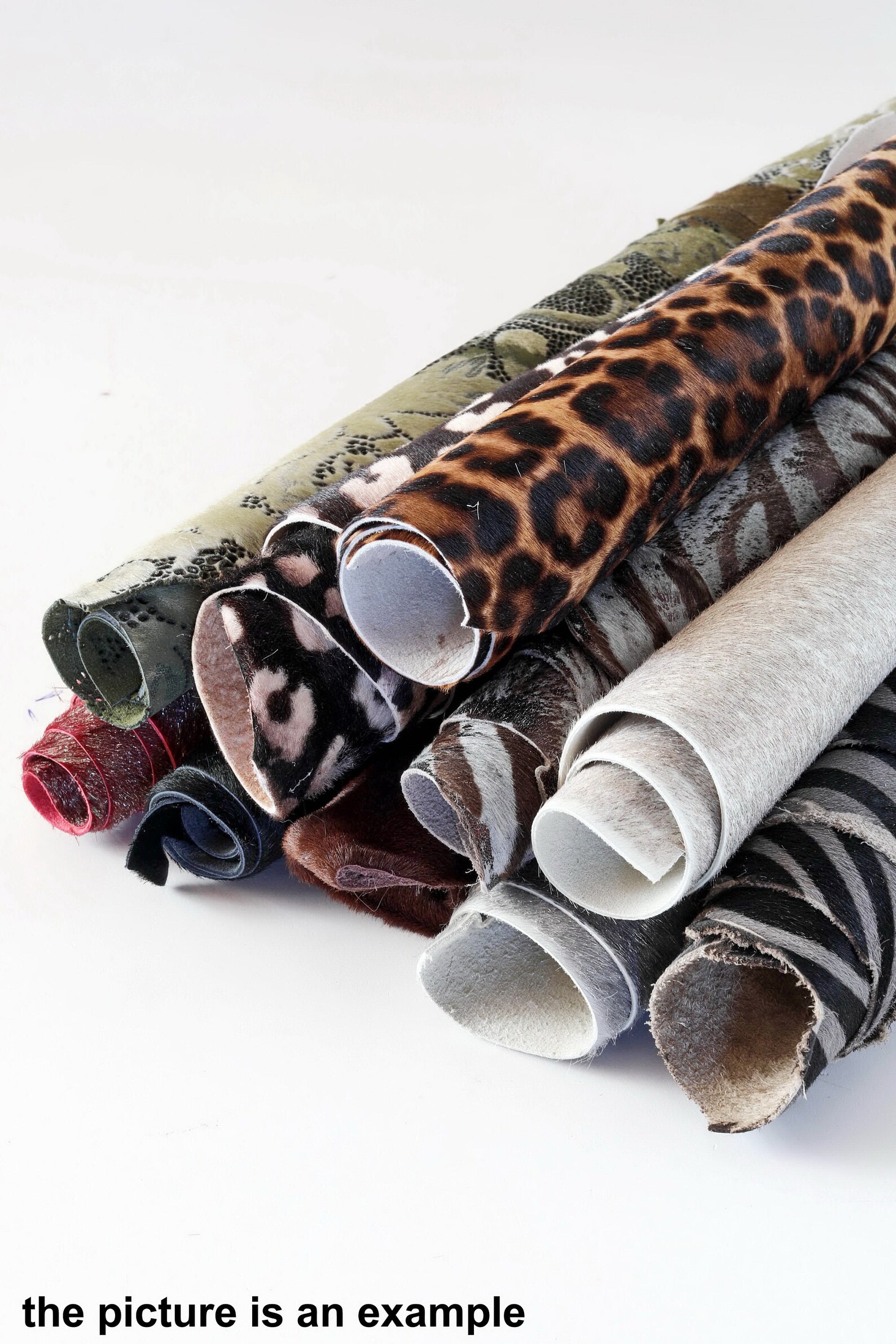 Mix HAIR on LEATHER Hide Scraps Mix of Different Colors / - Etsy