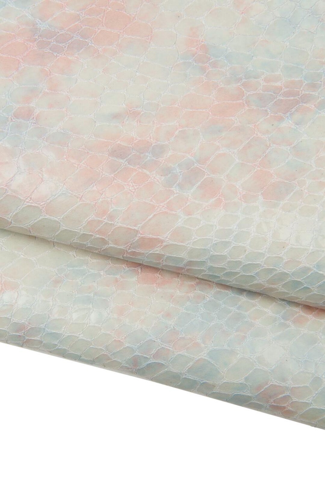 CROCODILE Embossed Leather Skin, Grey - Pink - Light - Blue GLOSSY ...