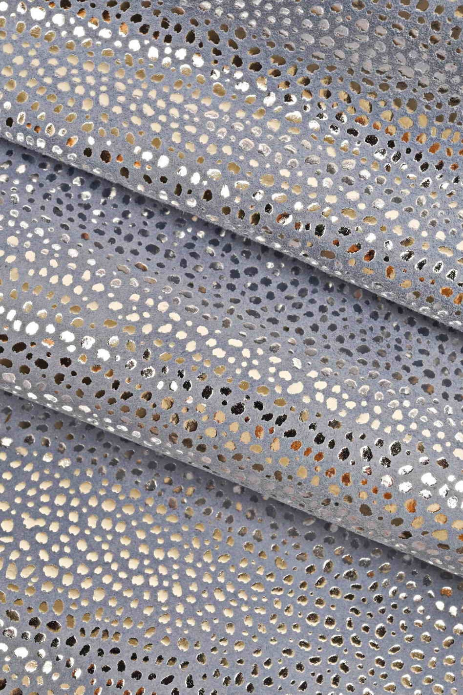 Leather Printed STINGRAY Hides Suede Metallic Salmon Grey - Etsy