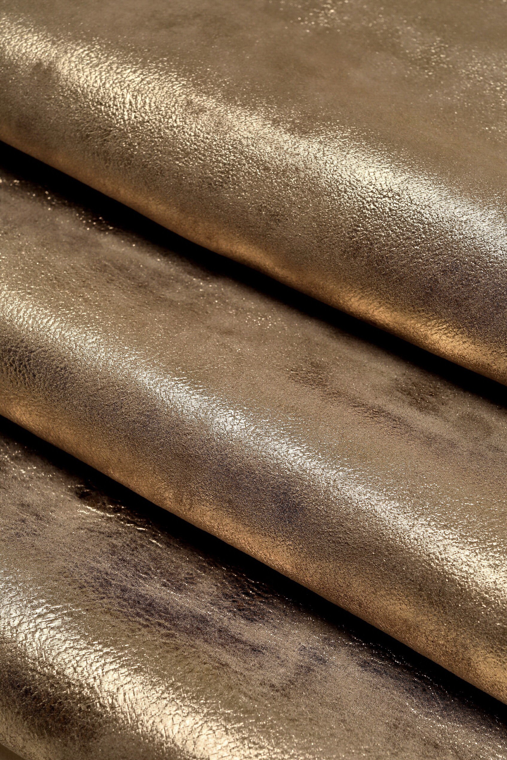 ANTIQUED metallic suede LEATHER skin - gunmetal textured taupe suede ...