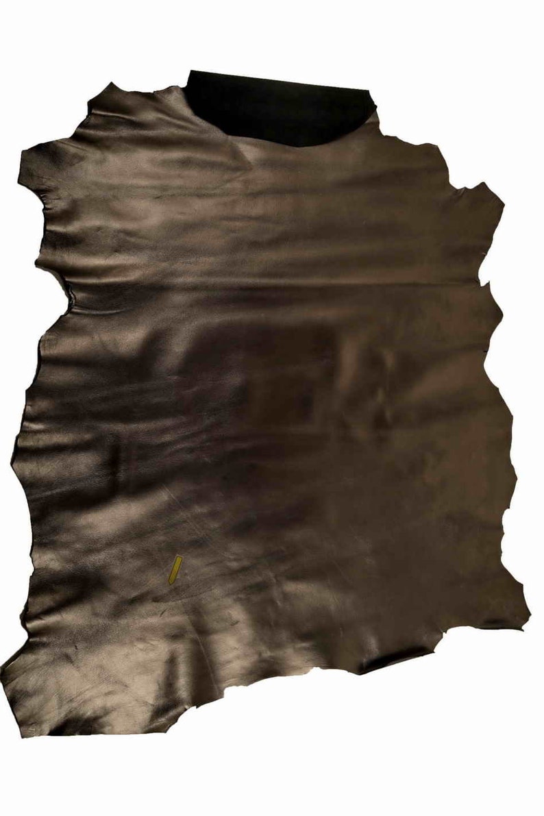 GUNMETAL Leather Skin, Smooth SPARKLE Goatskin, Soft Grey Metallic Hide ...