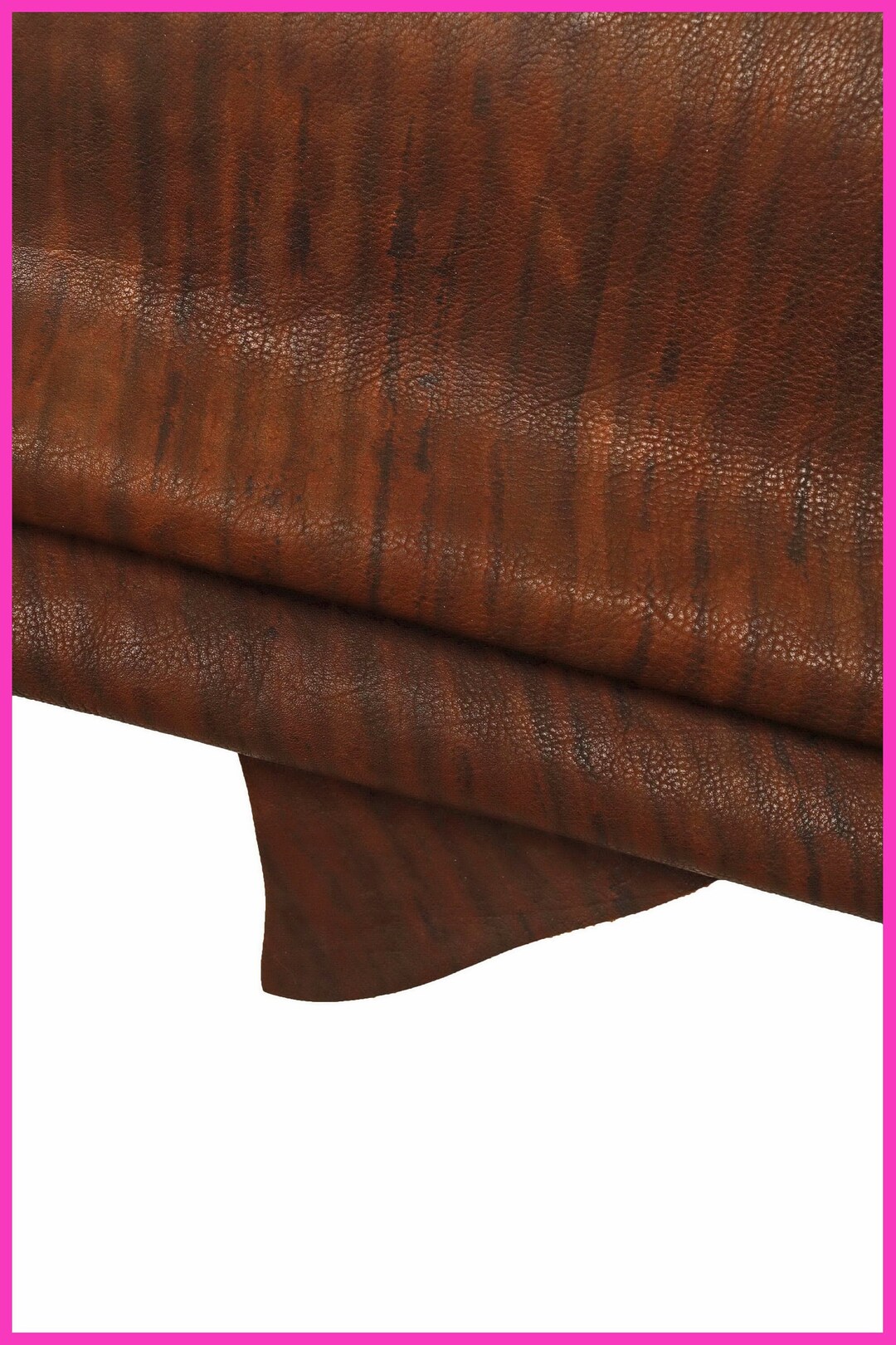 Distressed Textured BROWN Leather Skin, Vintage Printed Pattern on ...