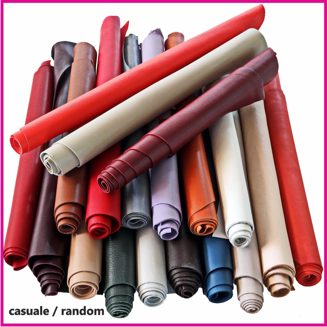 10 SOFT and Light Leather Pieces With Different Colors, Lambskin ...