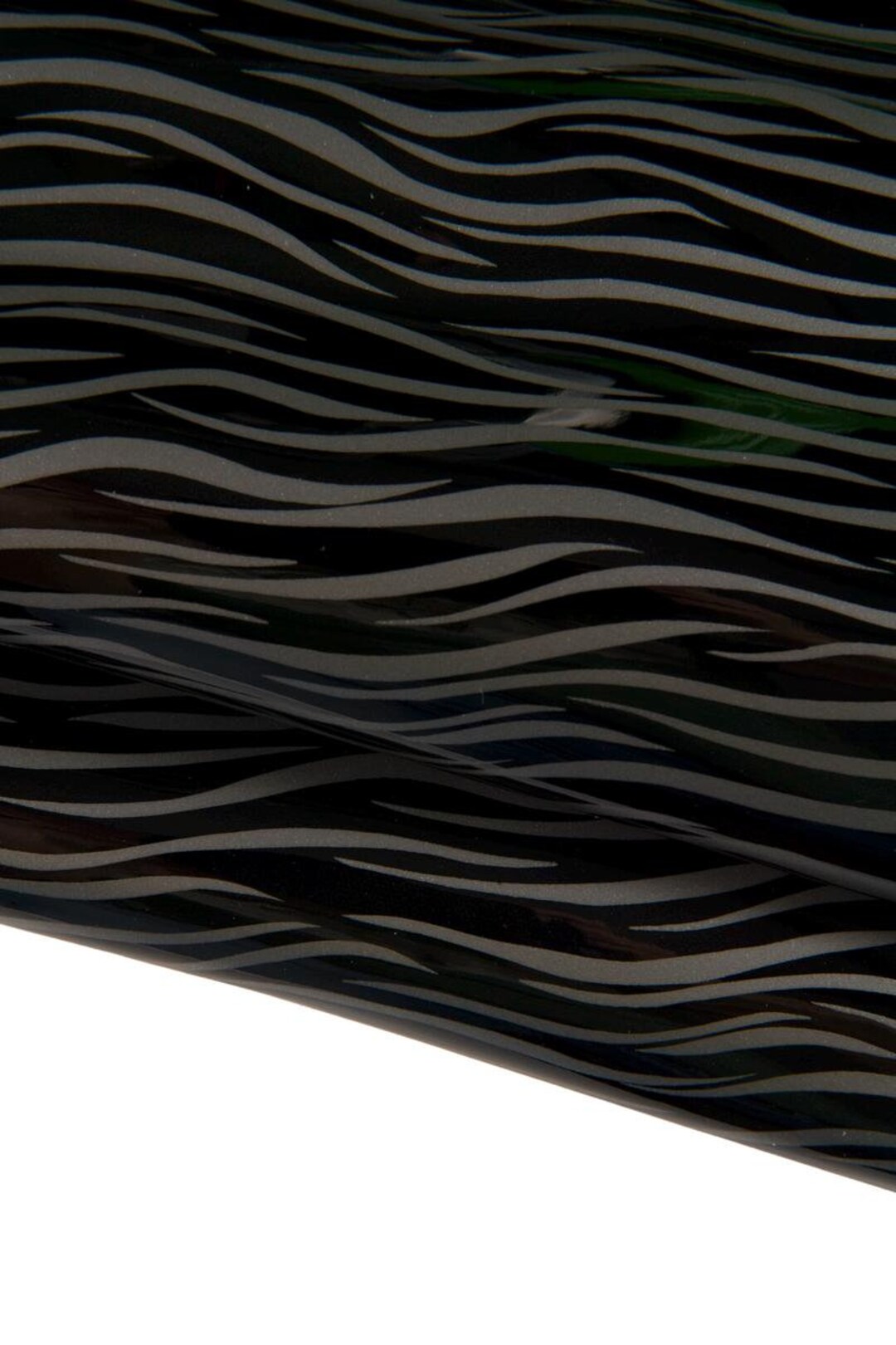 ZEBRA Textured LEATHER Skin, Animal Printed Glossy Goatskin, Patent ...