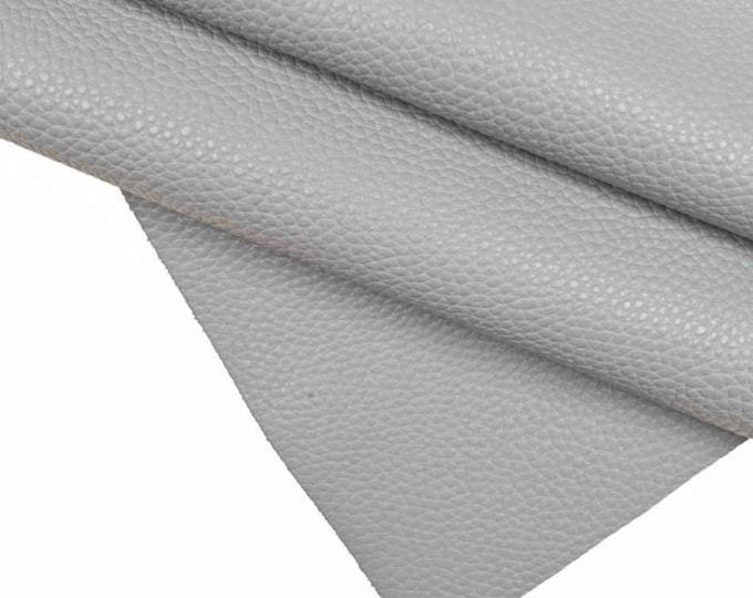 Slate Grey Pebbled Cowhide Leather, Charcoal Blue Grain Embossed Cow ...